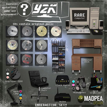 Second Life Marketplace - MadPea Y2K Game - Computer Desk