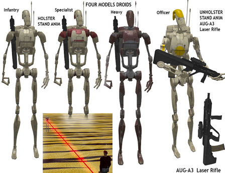 Second Life Marketplace - Battle Droid Avatar + AUG-A3 Laser Rifle