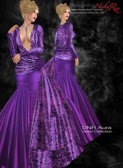 Second Life Marketplace - *DNR* Aura Gown in Purple