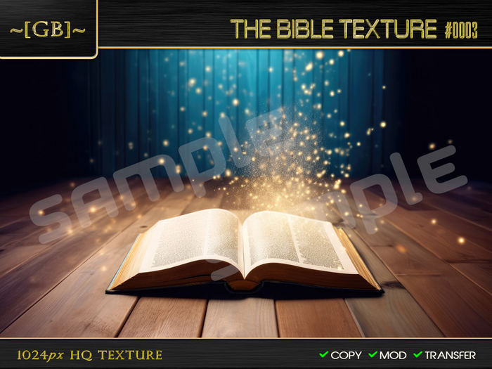 Second Life Marketplace - ~ [GB] Textures HQ ~ 00264 - The Bible ...
