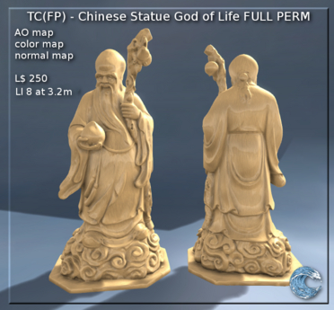 Second Life Marketplace - TC(FP) - Chinese Statue God of Life FULL PERM
