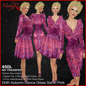 Second Life Marketplace - *DNR* Autumn Dance Dresses - Pink