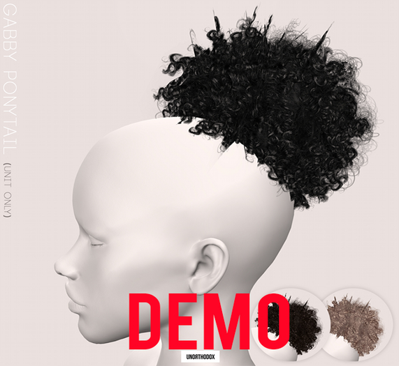 Second Life Marketplace - Unorthodox Gabby Hair (Unit Only) [unpk] DEMO