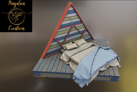 Second Life Marketplace - Triangle Bed Full Perm Mesh ♥