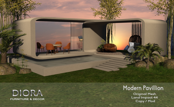 Second Life Marketplace - DIORA Modern Pavillion Grey