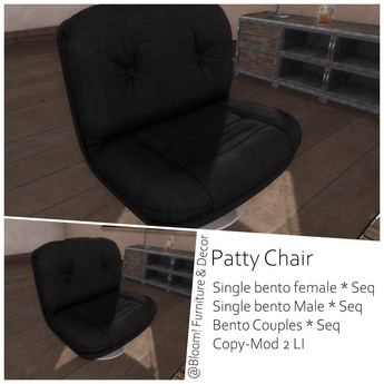 Second Life Marketplace - Chair | Livingroom | Patty Chair Livingroom
