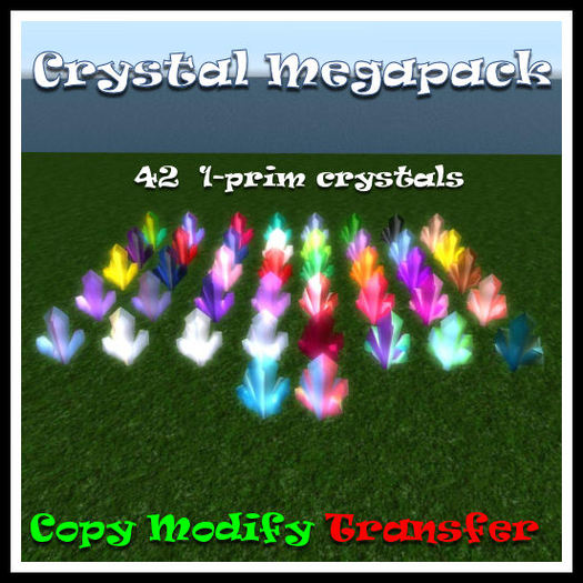 Second Life Marketplace - *TLD* Crystals Mega Pack-42 1 Prim Crystals