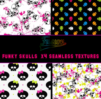 Second Life Marketplace - [Fusion Fashion Delivery Hud] Funky skulls x4 ...
