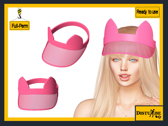 Second Life Marketplace - ::DisturbeD:: Kawaii Cute Cat Visor Cap ...