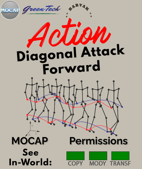 Second Life Marketplace - Diagonal Attack Forward - Animation Full perm