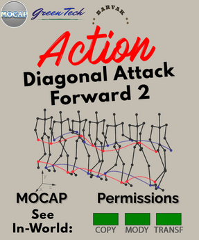 Second Life Marketplace - Diagonal Attack Forward 2 - Animation Full perm