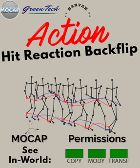 Second Life Marketplace - GreenTech Hit Reaction Backflip - Animation ...