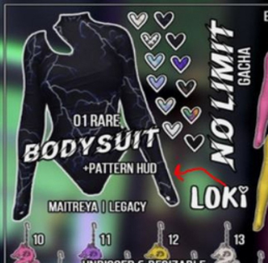 Second Life Marketplace - 01.RARE Loki - No Limit GACHA - Bodysuit ...