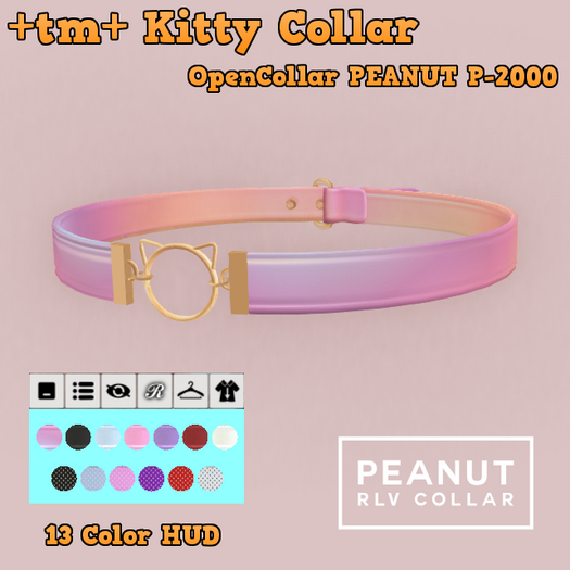 Second Life Marketplace - +tm+ Kitty Collar (Peanut RLV Open Collar)