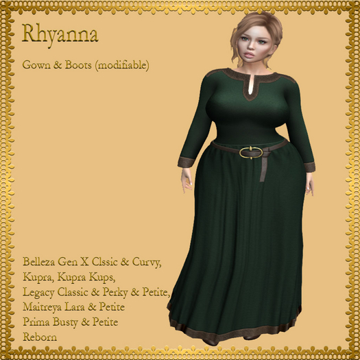 Second Life Marketplace - .: HD :. Rhyanna ~ Moss Gor, Gorean, Torvie ...