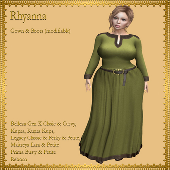 Second Life Marketplace - .: HD :. Rhyanna ~ Olive Gor, Gorean, Torvie ...