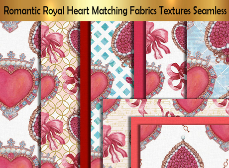 Second Life Marketplace - Romantic Royal Heart Matching Fabrics ...