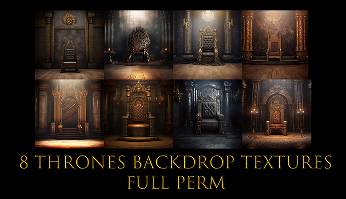 Second Life Marketplace - SEDA - 8 Thrones Backdrop Full perm TExtures