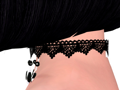 Second Life Marketplace - choker lace onyx pendant