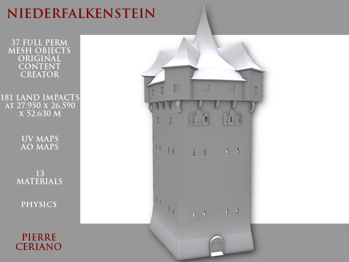 Second Life Marketplace - Niederfalkenstein - 181 LI - FULL PERM Mesh ...