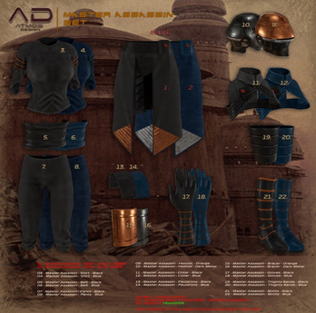 Second Life Marketplace - 14 [AD] - MA - Pauldrons - Blue - LEGACY