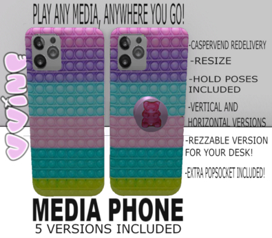 Second Life Marketplace - VVINE - Media Phone (pop it)
