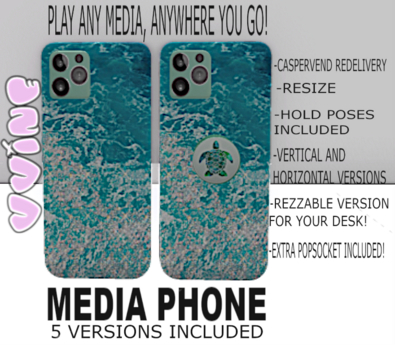 Second Life Marketplace - VVINE - Media Phone (sea)