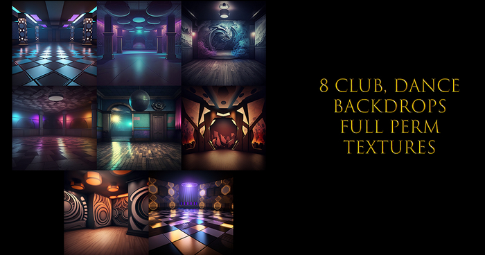 Second Life Marketplace - SATO - 8 Dance Club Backdrop full perm textures