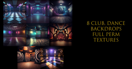 Second Life Marketplace - SATO - 8 Dance Club Backdrop full perm textures