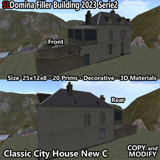 Second Life Marketplace - FILLER BUILDING - SLDomina Classic city house ...