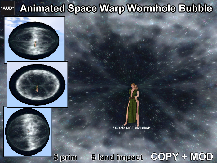 Second Life Marketplace - *AUD* Animated Space Warp - Wormhole bubble ...