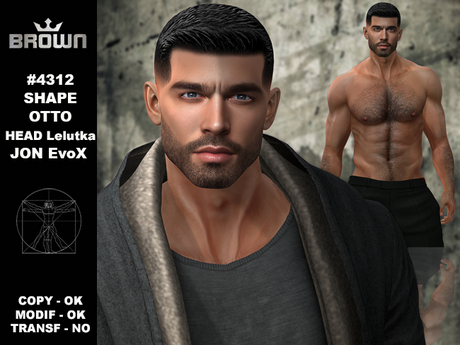 Second Life Marketplace - 4312 SHAPE OTTO HEAD Lelutka JON EvoX