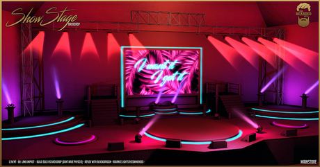Second Life Marketplace - Show Stage Backdrop - The Bearded Guy