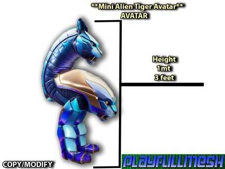 Second Life Marketplace - **Mini Alien Tiger Avatar**PlayFullMesh