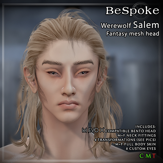 Second Life Marketplace - BeSpoke - Werewolf Salem - Bento Head