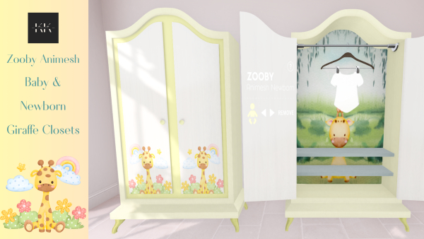 Second Life Marketplace - {KK} Zooby Animesh ~Baby & Newborn Giraffe ...