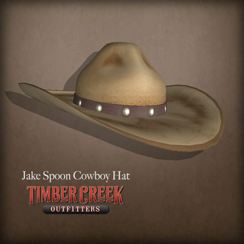 Second Life Marketplace - [Timber Creek] The Jake Spoon Cowboy Hat-Dust