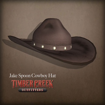 Second Life Marketplace - [Timber Creek] The Jake Spoon Cowboy Hat-Earth