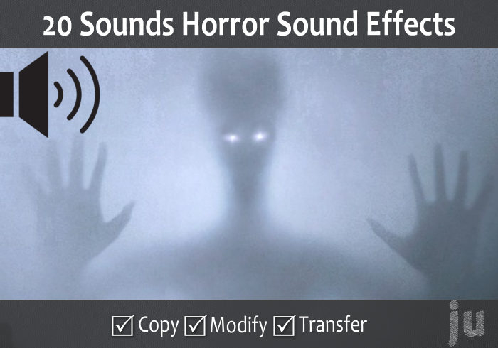Second Life Marketplace - 20 Sounds Horror Sound Effects Full Perm