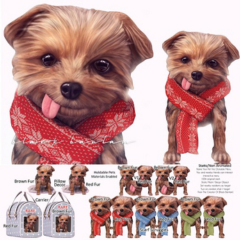 Second Life Marketplace - *[Black Bantam] Dog Carrier Scruggles Red RARE
