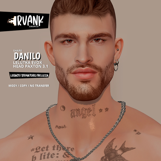Second Life Marketplace - Irvank - Danilo Shape Lelutka Head EvoX Paxton