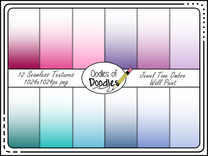 Second Life Marketplace - Oodles of Doodles - Jewel Tone Ombre Wall Paint