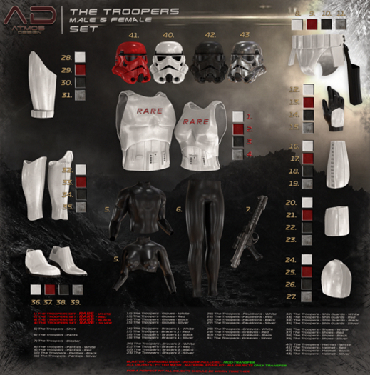 Second Life Marketplace - 01 [AD] - TT - CHESTPLATE - White - RARE ...