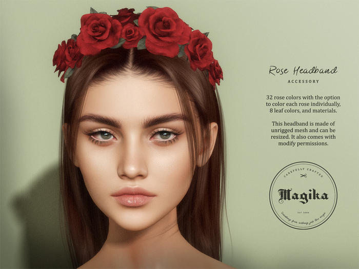 Second Life Marketplace - Magika DEMO - Rose Headband