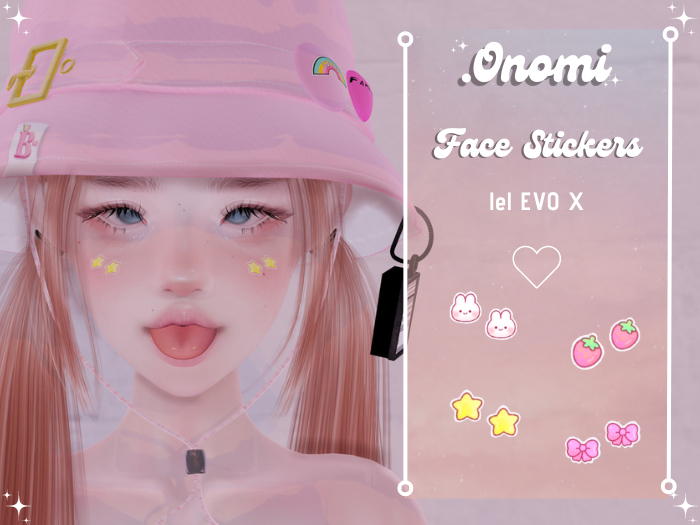 Second Life Marketplace - .Onomi - Face Stickers - EVOX