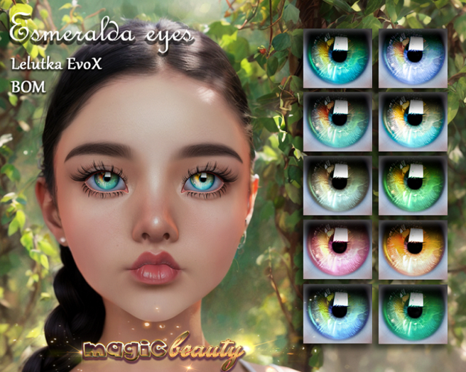 Second Life Marketplace - [Magic Beauty] Esmeralda eyes (LeLutkaEVOX & BOM)