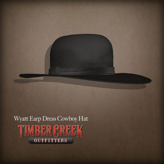 Second Life Marketplace - [Timber Creek] Wyatt Earp Dress Hat-Black