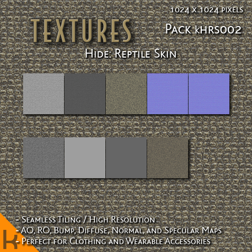 Second Life Marketplace - [kHRS002] 1024px Yellow-brown reptile hide ...