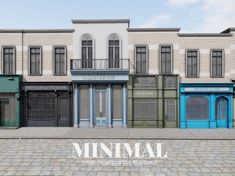 Second Life Marketplace - MINIMAL - Storefront Decor Building 4