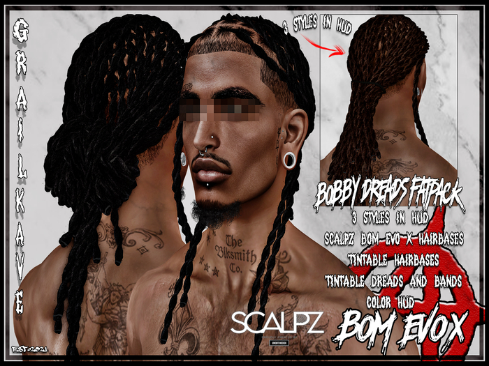 Second Life Marketplace - [GK] BOBBY DREADS [ADD ME]